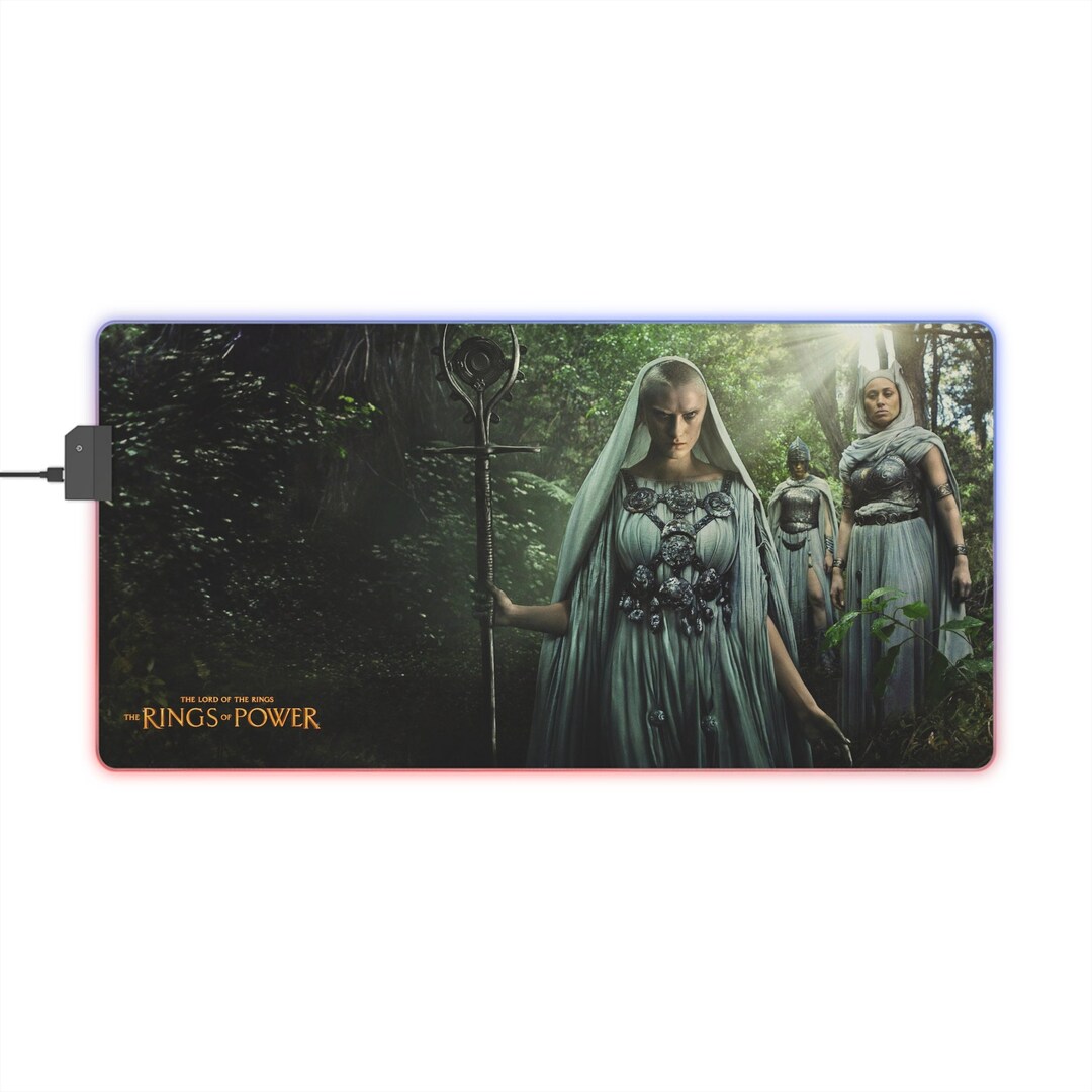 LOTR Inspired Rings of Power LED Mouse Pad Gaming Accessory for Fans - Etsy
