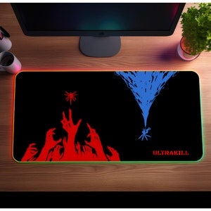 Ultrakill LED Gaming Mouse Pad Enhanced Precision and Style Anime Desk ...
