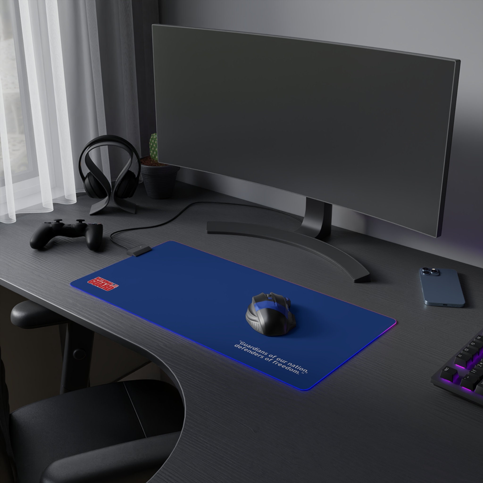 National Guard Pride LED Gaming Mouse Pad RGB Light-up Mouse Pad ...