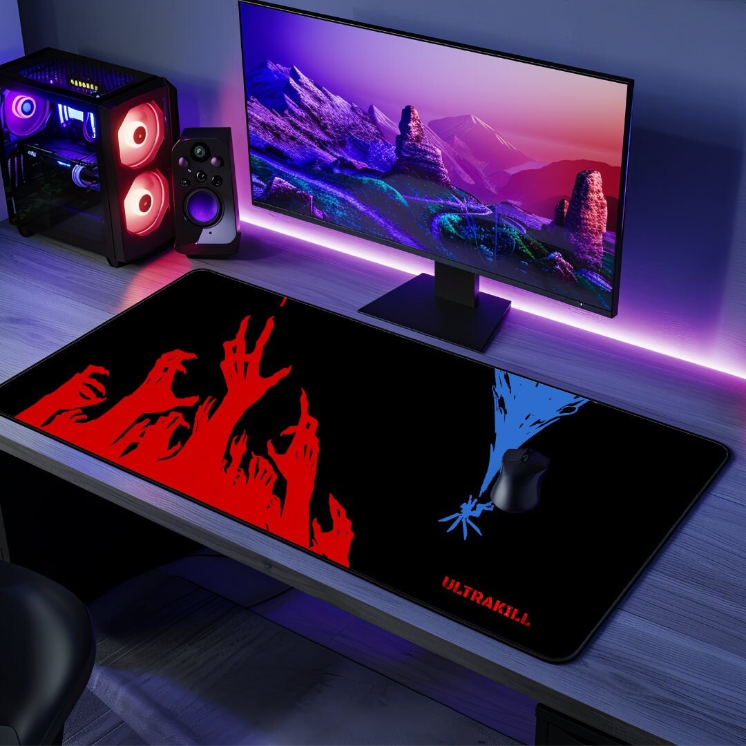 Ultrakill LED Gaming Mouse Pad Enhanced Precision and Style Anime Desk ...