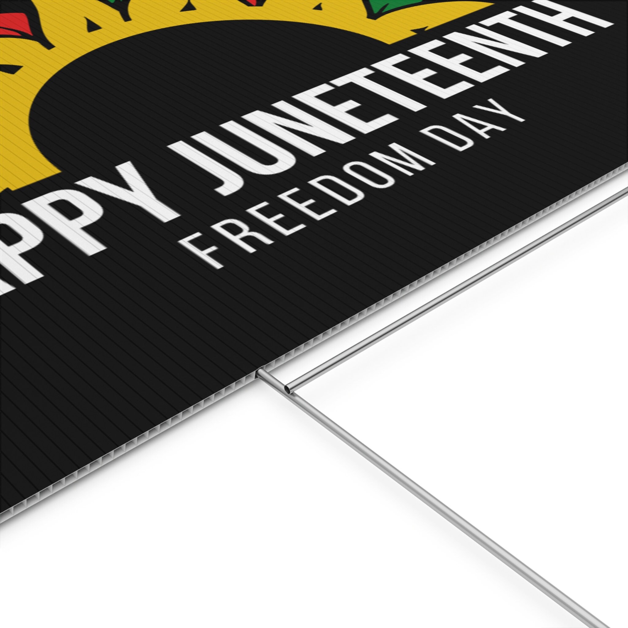 Happy Juneteenth Plastic Yard Sign Outdoor Decoration Freedom Day 1865 ...