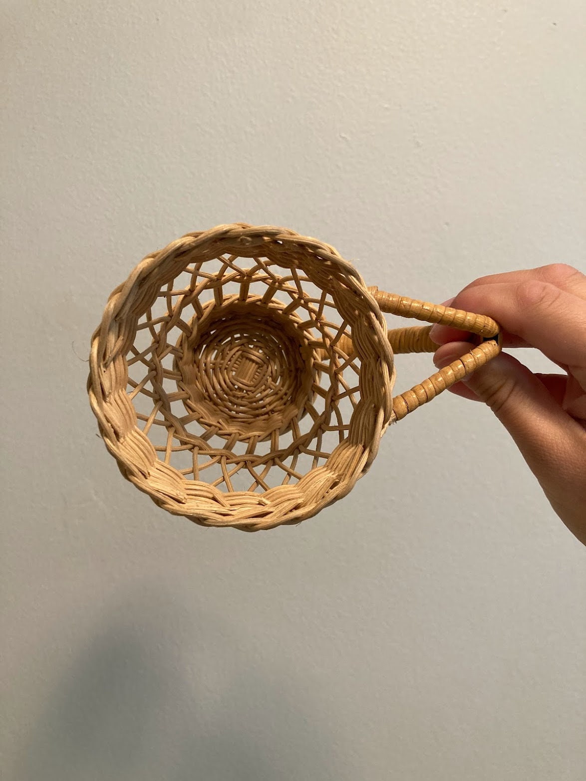 Vintage Wicker Rattan Pitcher With Handle and Set of 4 Wicker - Etsy