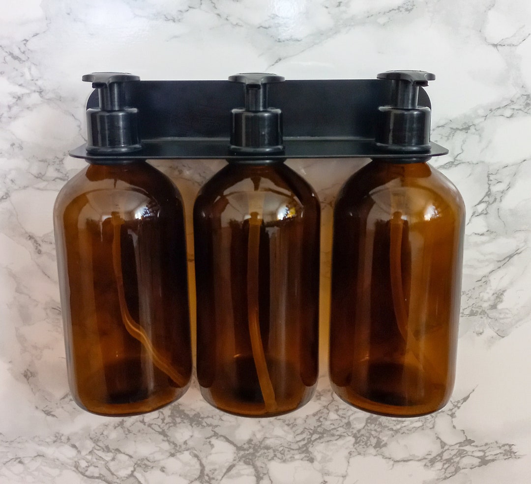 Shampoo and Soap Dispensers With Holder, Wall Mounted Soap Dispenser ...