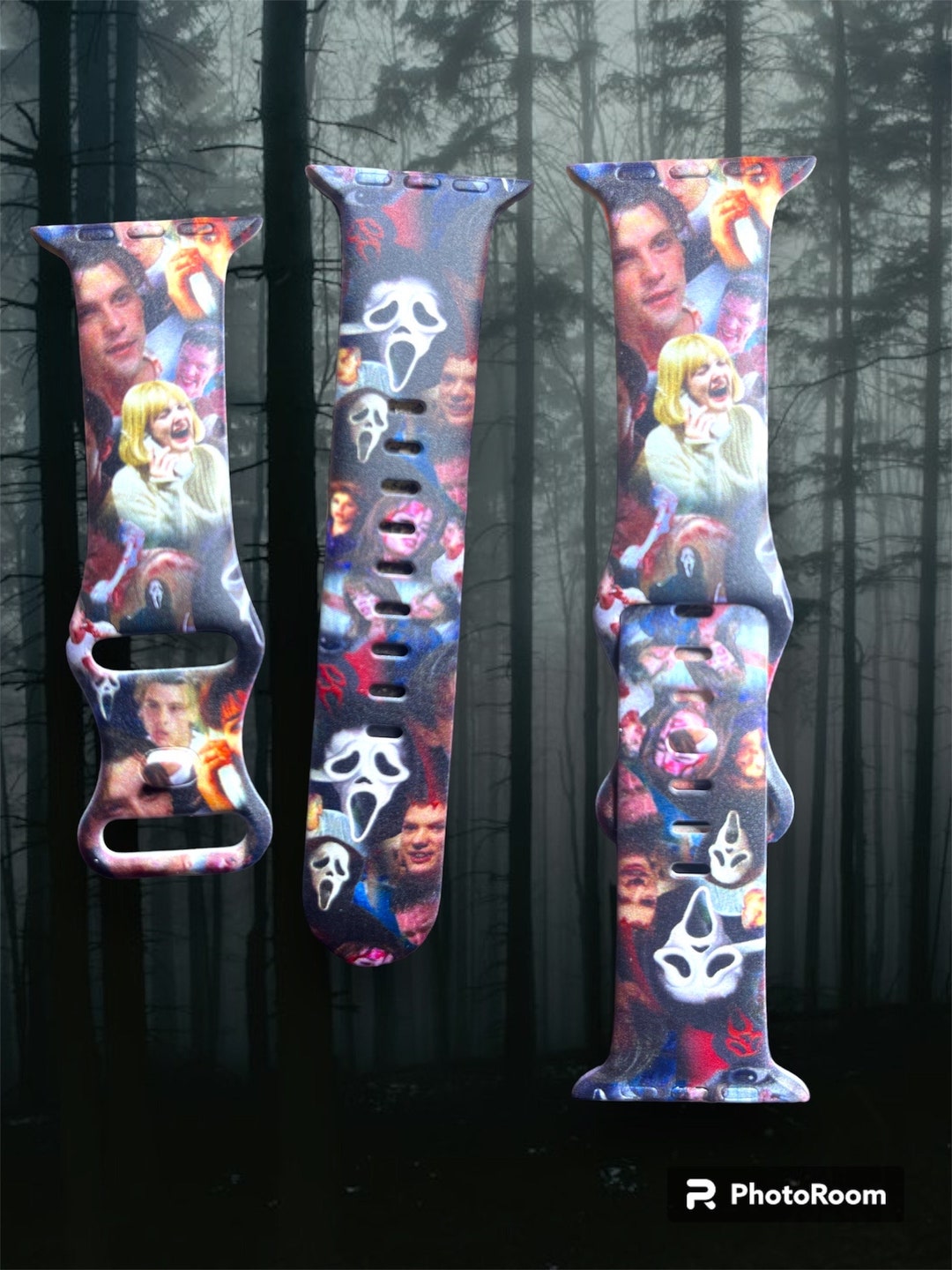 Scary Movie Theme Silicone Watch Band Compatible With Apple Watch ...