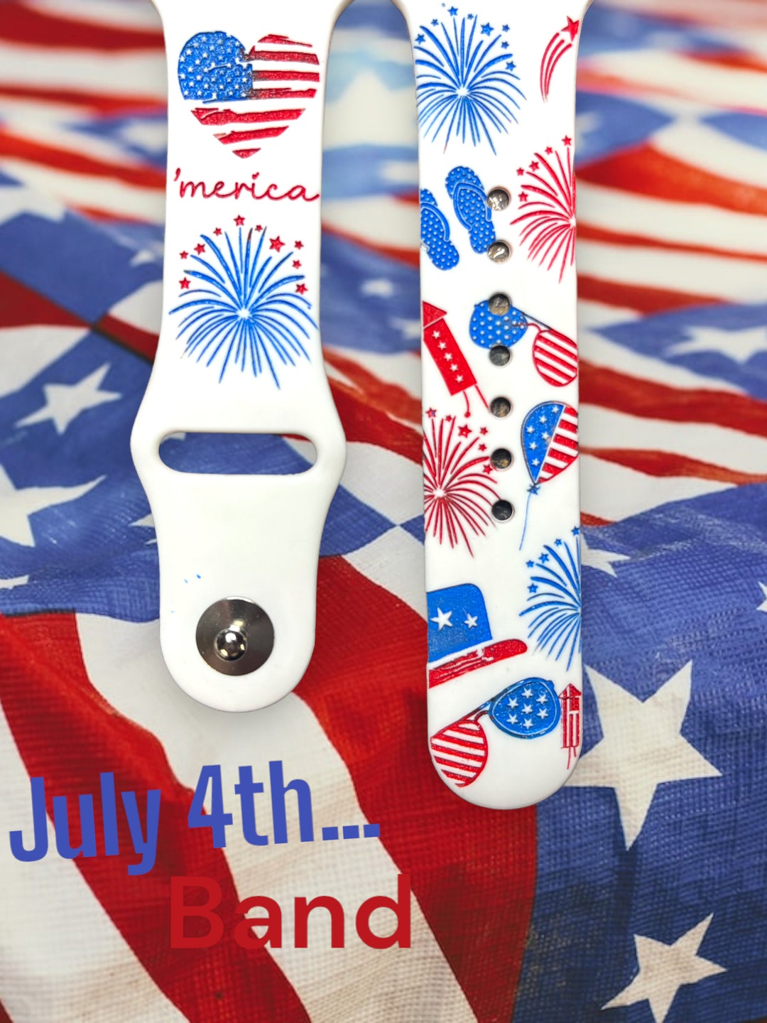 Fourth of July Watch Band | Custom Gift | Patriotic | Apple Watch ...