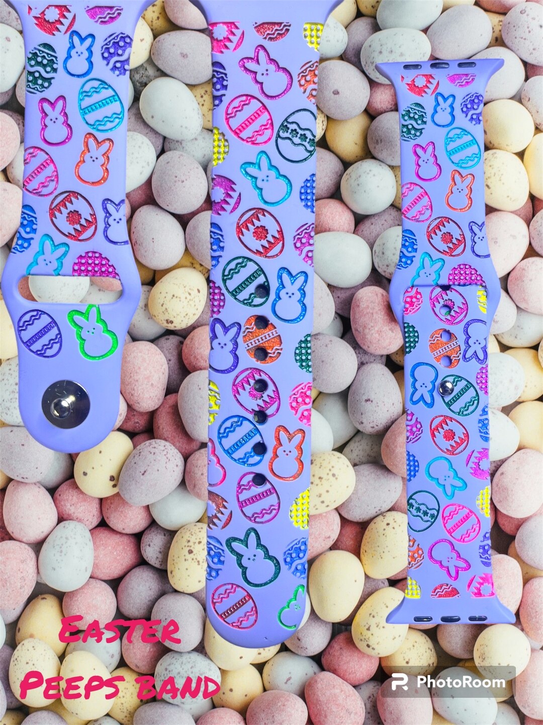 Easter Egg Peeps Theme Apple Compatible Watchband, Peeps, Samsung ...