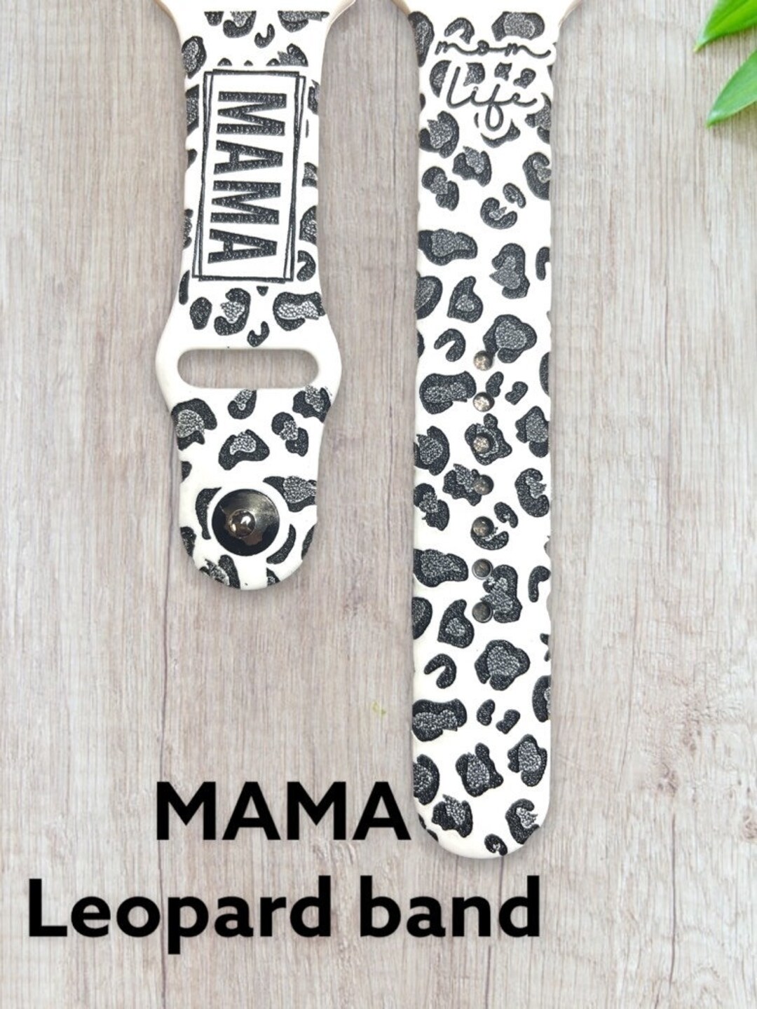 Leopard Mama Engraved Watch Band: Samsung, Fitbit, Apple - Etsy