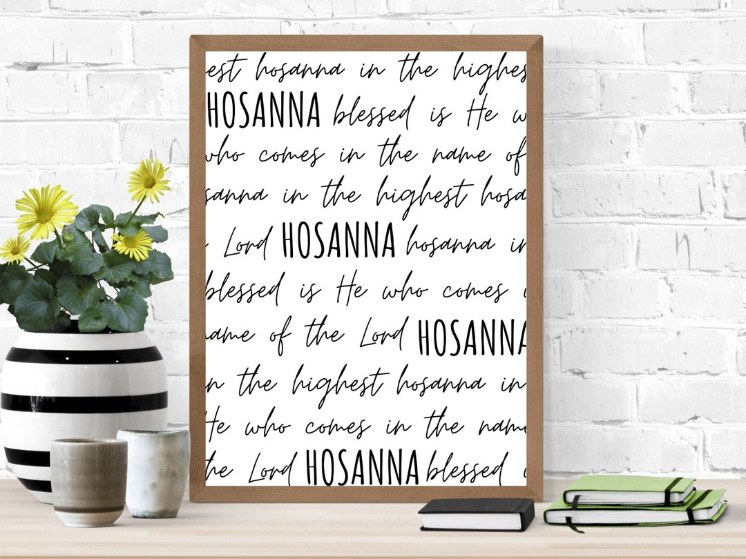 Hosanna Printable, Easter Printable, Lent Printable, Palm Sunday ...