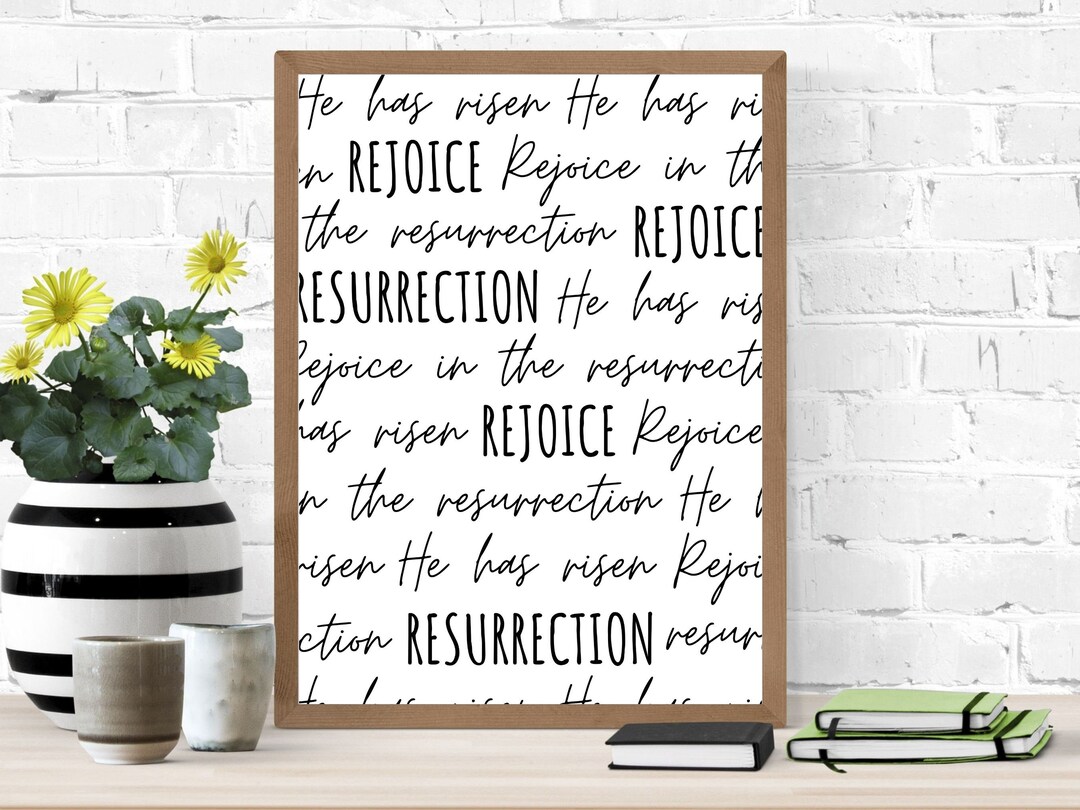 He Has Risen Printable, Easter Printable, Easter Prints, Christian ...