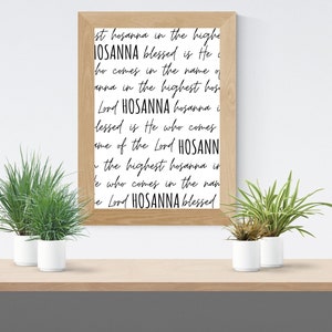Hosanna Printable, Easter Printable, Lent Printable, Palm Sunday ...