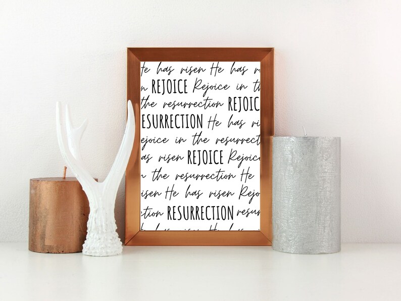 He Has Risen Printable, Easter Printable, Easter Prints, Christian ...