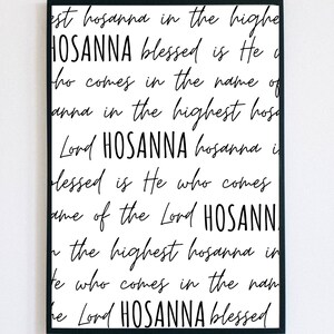 Hosanna Printable, Easter Printable, Lent Printable, Palm Sunday ...