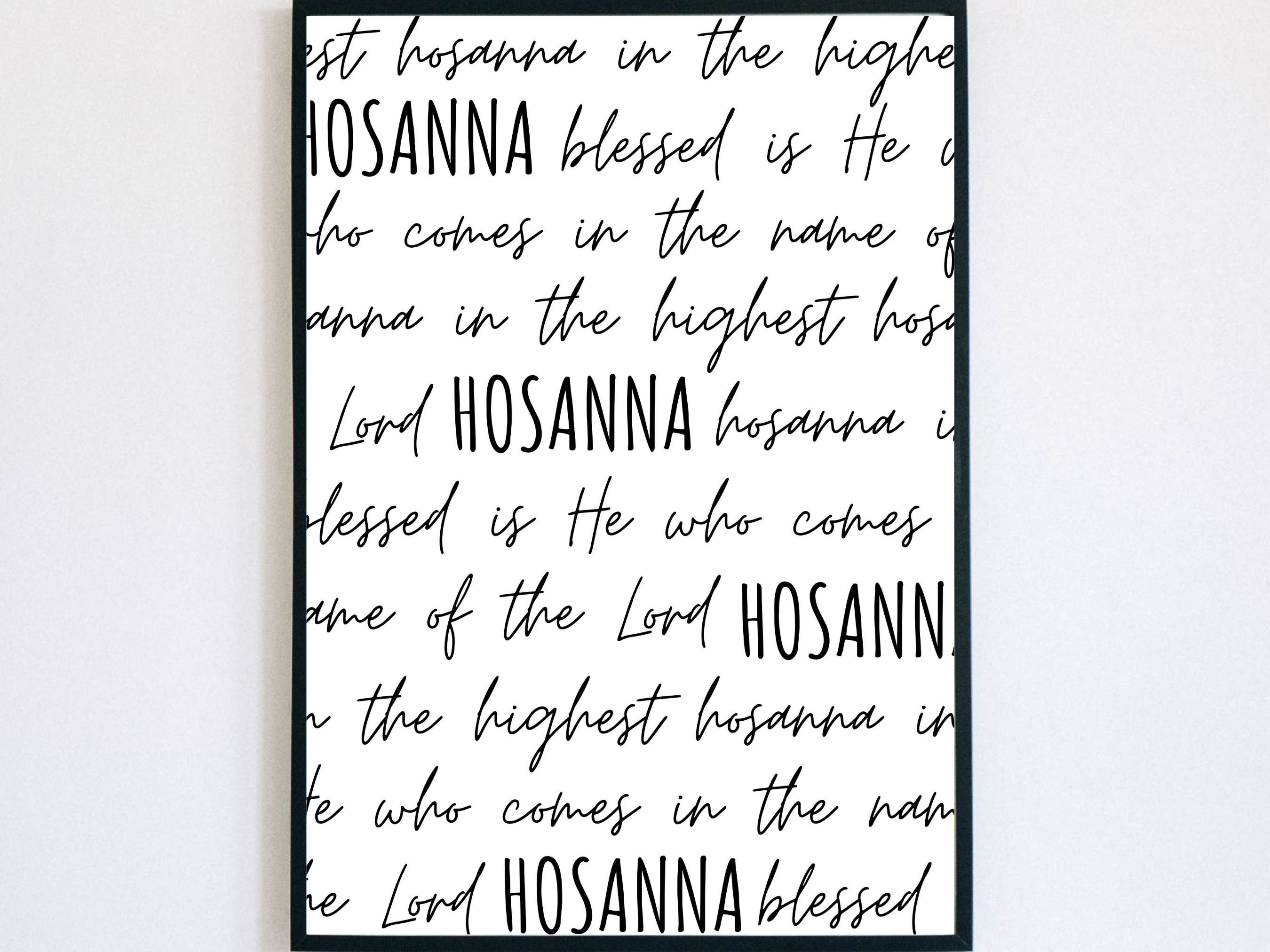 Hosanna Printable, Easter Printable, Lent Printable, Palm Sunday ...