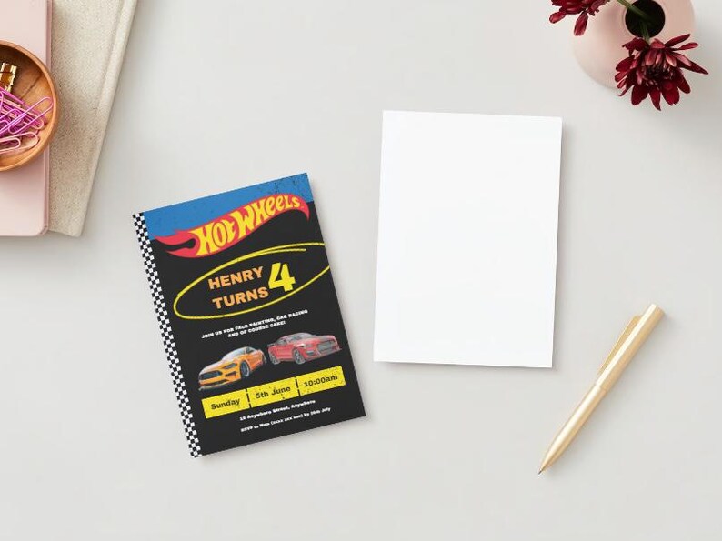 Hot Wheels Birthday Invitation | Instant Download | Editable - Etsy