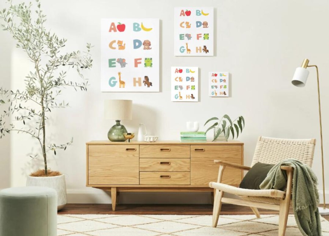 A-Z Alphabet Poster | Printable Kids Wall Art | Educational Nursery ...