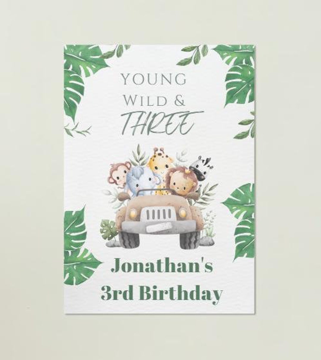 Jungle Safari Welcome Sign | Editable Template | Instant Download - Etsy