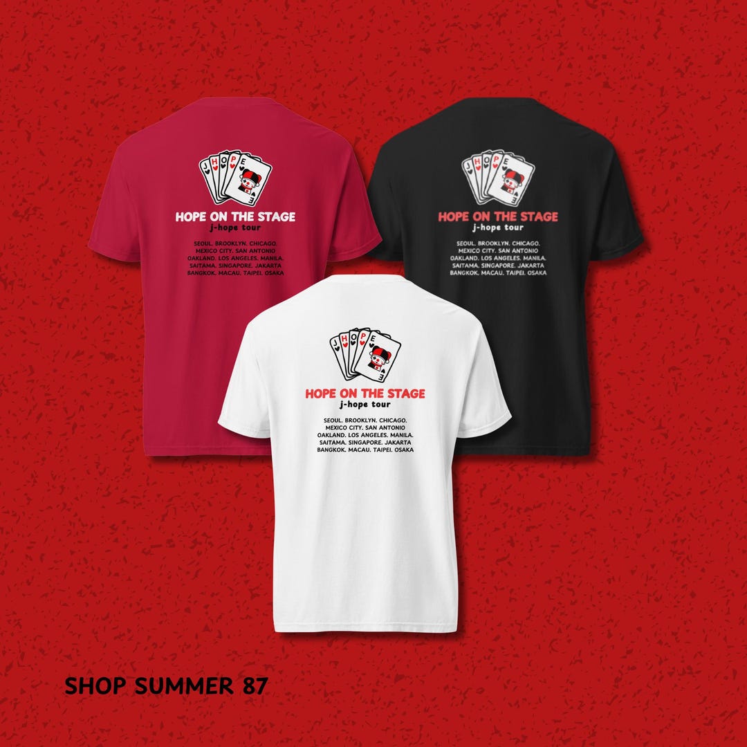 HOTS City Tour Shirt | Hope on the Stage | Jhope | Hobi | World Bts ...