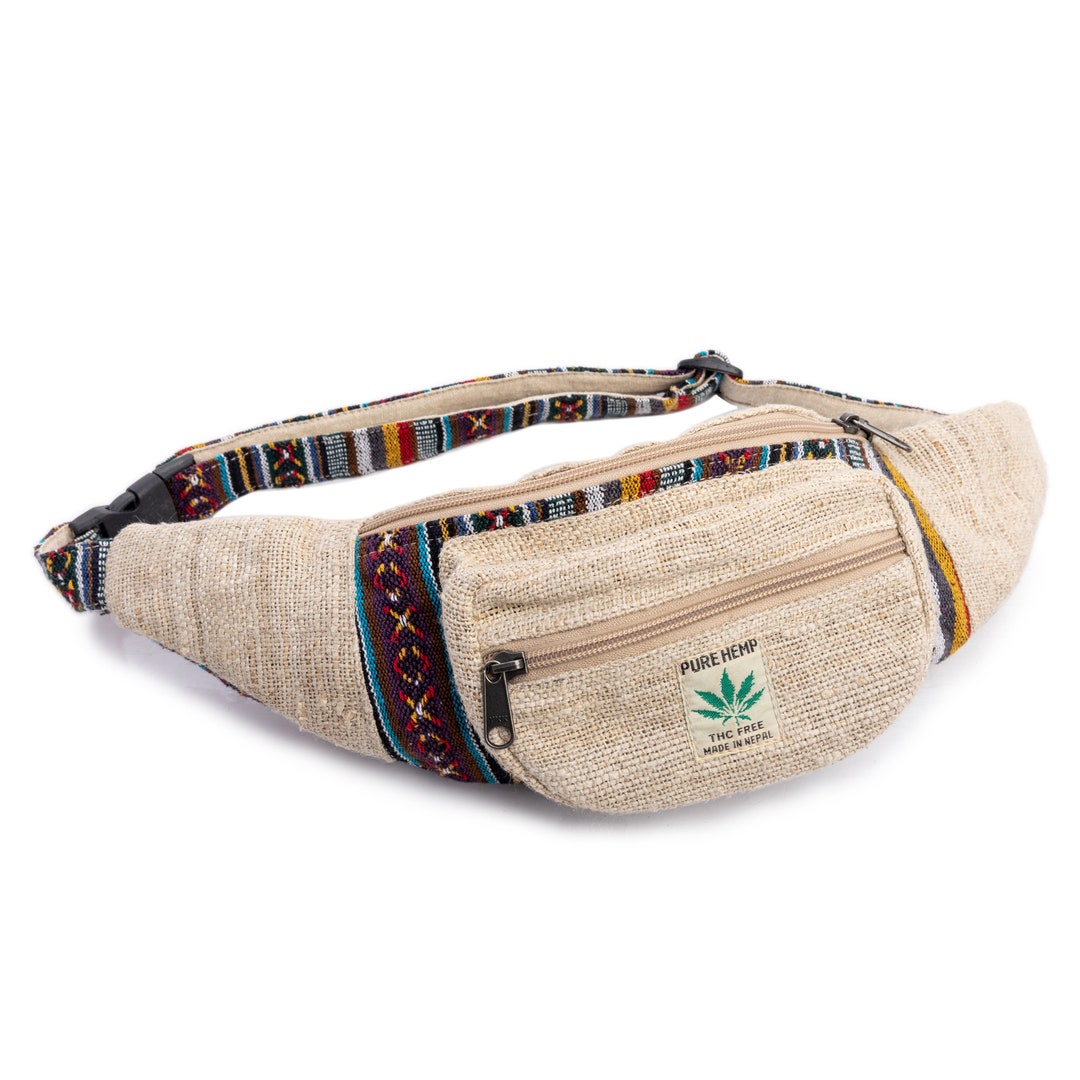 Hemp Fanny Pack Waist Hip Bag Handmade in Nepal by Freakmandu - Etsy