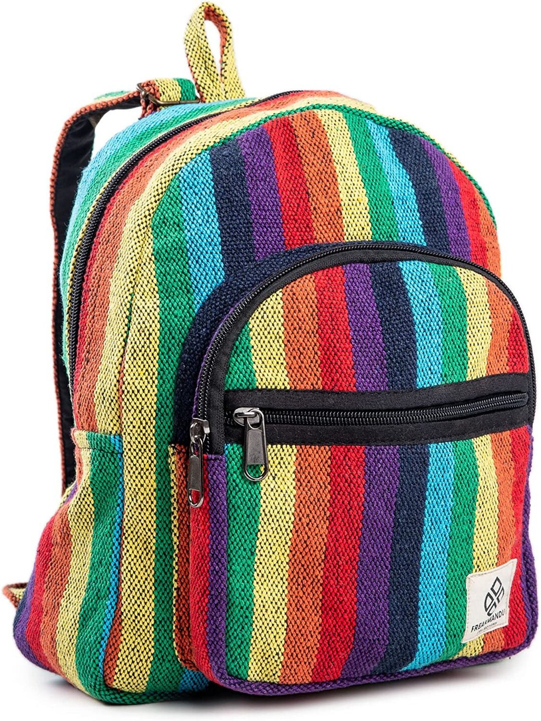 Mini Hemp Backpack Bag - Blue Boho Eco Friendly Unisex Rustic Durable ...