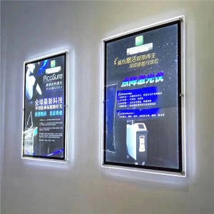 Crystal LED Light Box Clear Acrylic Backlit Illuminated LED Poster Edge ...