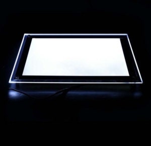 Crystal LED Light Box Clear Acrylic Backlit Illuminated LED Poster Edge ...