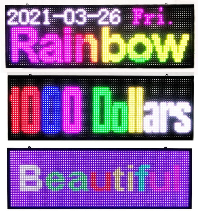 Programmable LED Signs Full Color Scrolling Moving Led Display High ...