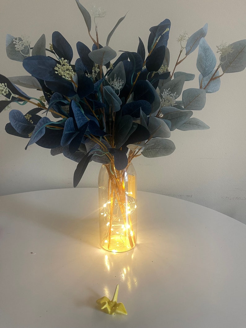 LED Light Artificial Flowers Fake Plants With Glass Vase,indoor Flowers ...