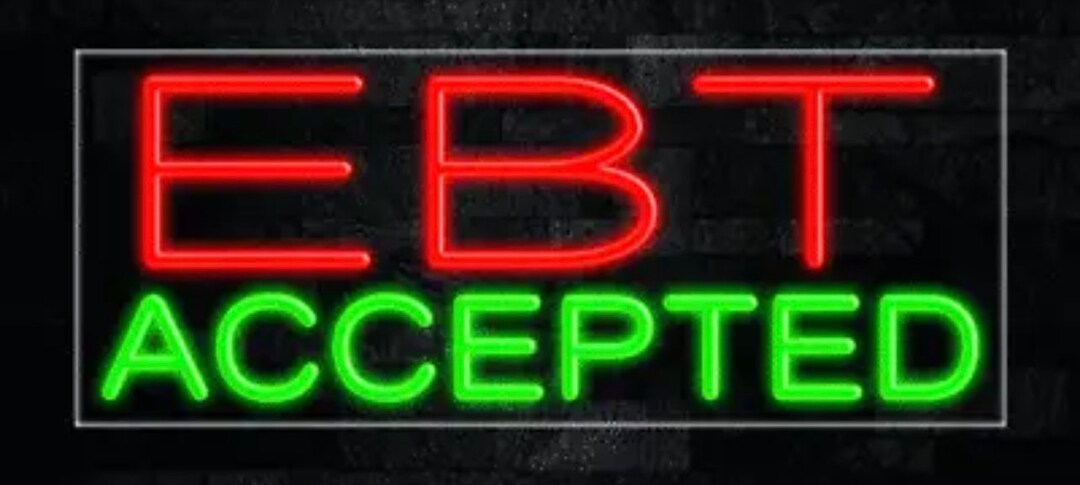EBT Accepted LED Flex Neon Sign for Retail Window Displays.we Accept ...