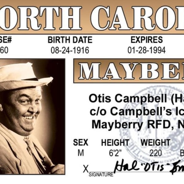 Otis From Andy Griffith Show - Etsy