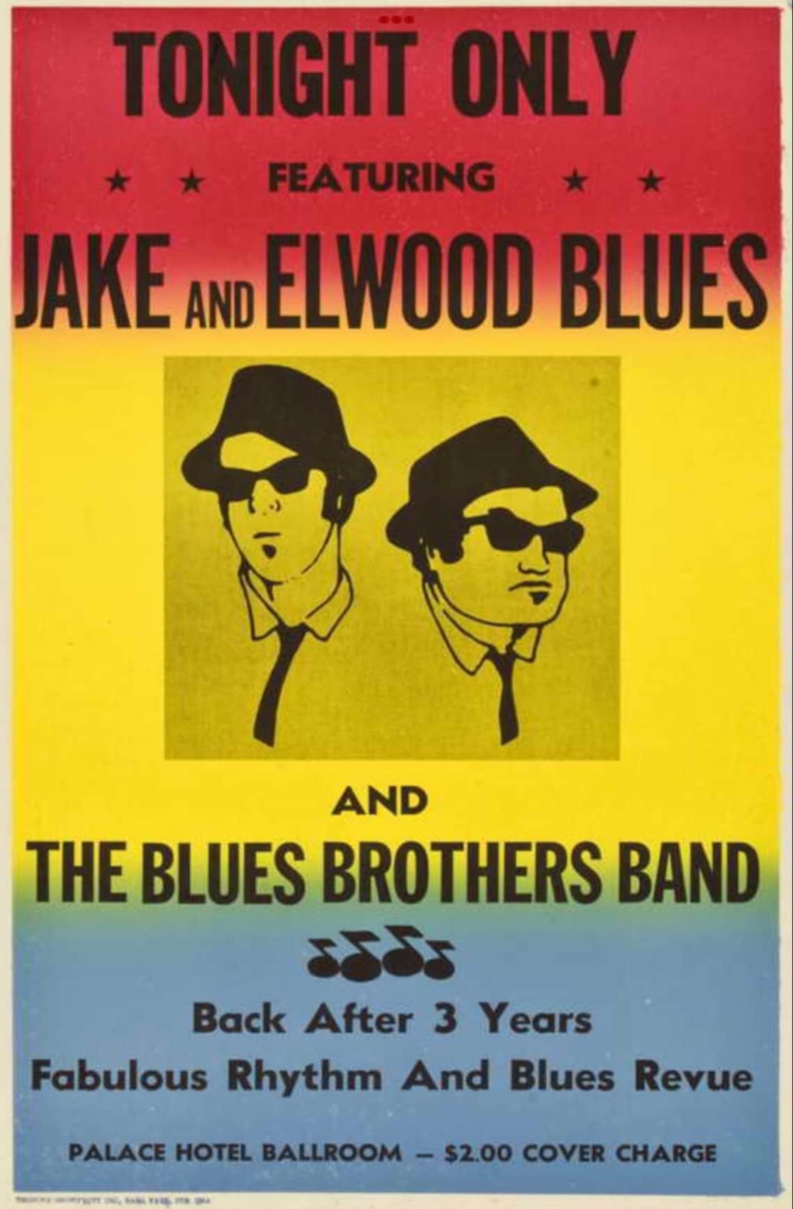 The Blues Brothers Movie Poster: Jake and Elwood, 11x17 Card Stock - Etsy
