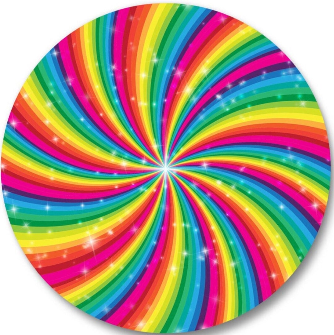 Candy Swirl Pocket Mirror: Colorful Sweet Design, 3" Metal Casing - Etsy
