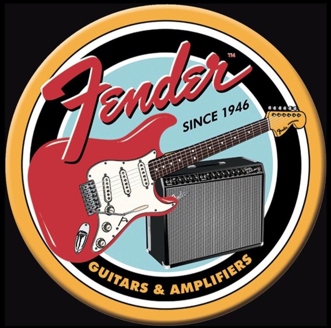 Fender Since 1946 Refrigerator Magnet,3” Diameter Magnet With Glossy ...