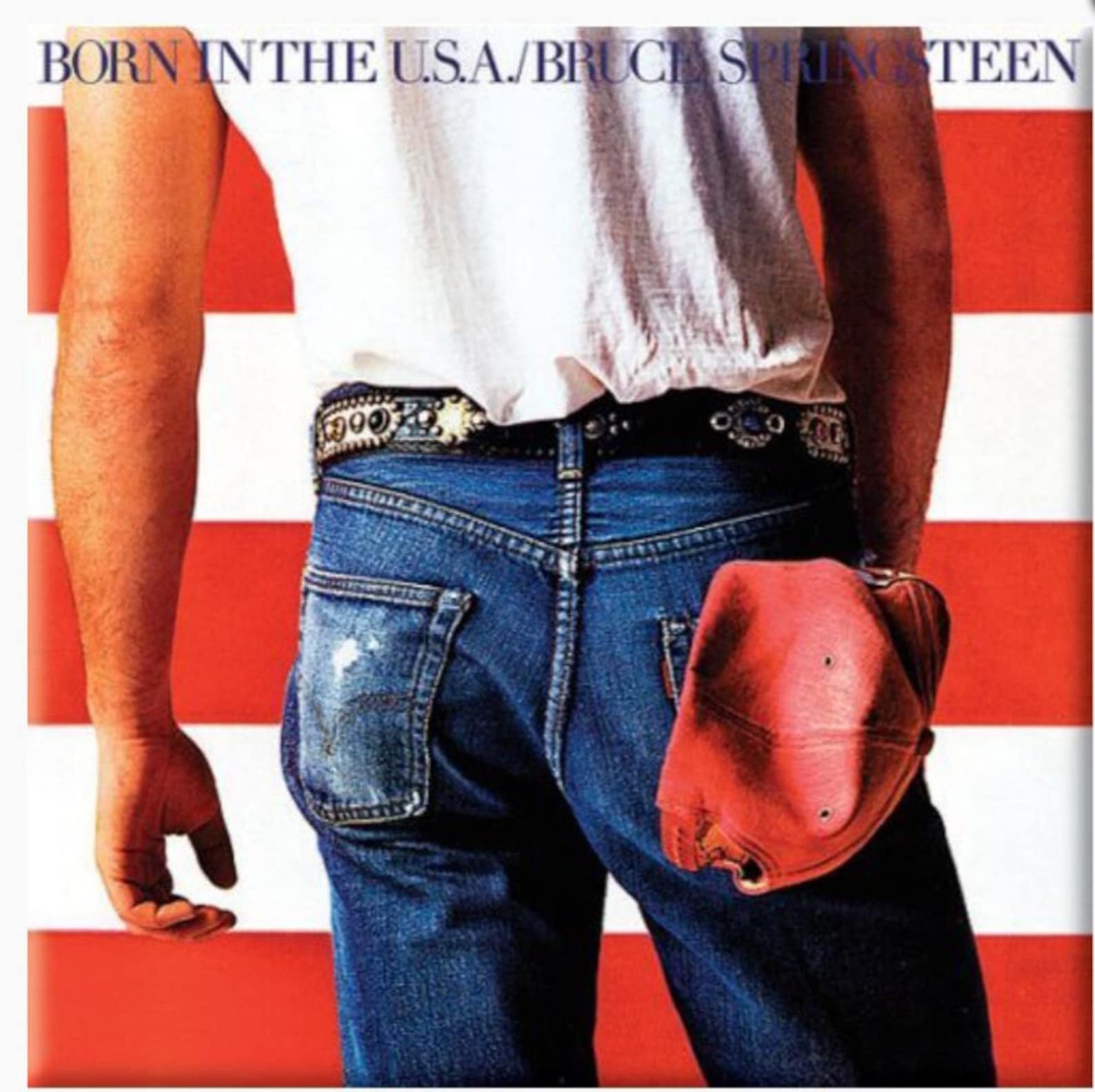 Bruce Springsteen Born in the USA Album Cover on a 3x3 Metal - Etsy
