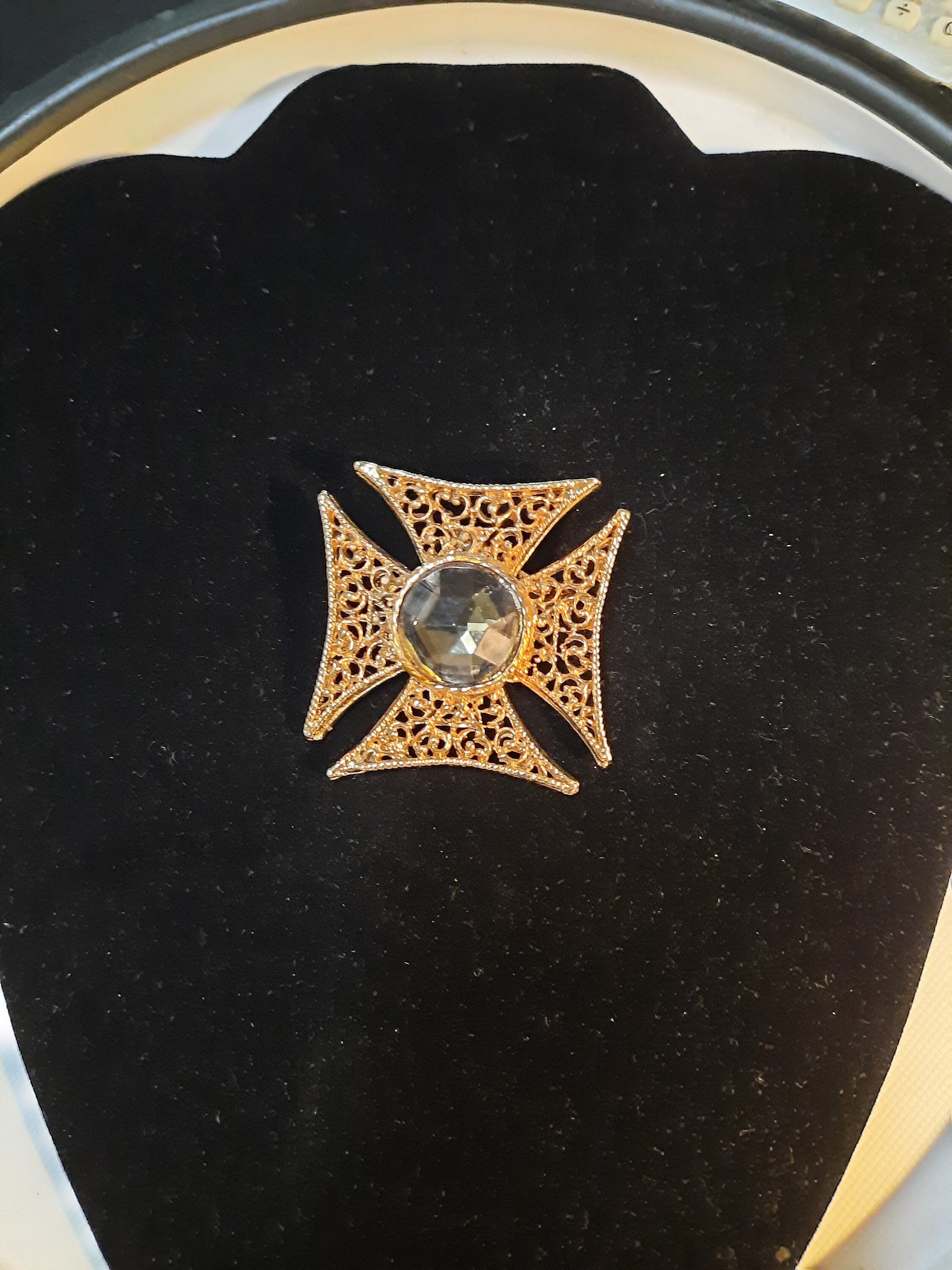 Vintage Intaglio Filigree Maltese Crest Ambre 2" Fashion Best Gift - Etsy