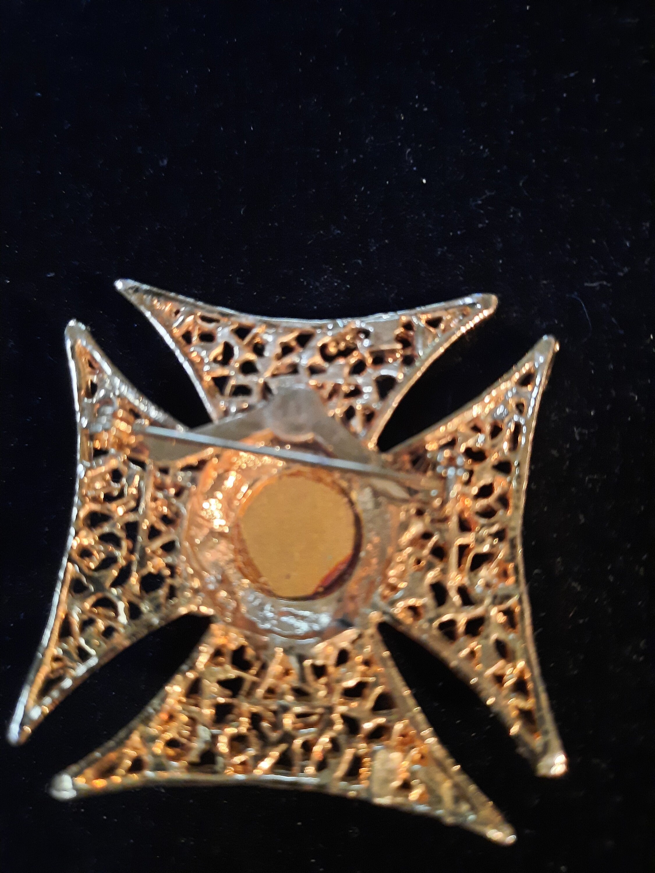 Vintage Intaglio Filigree Maltese Crest Ambre 2" Fashion Best Gift - Etsy