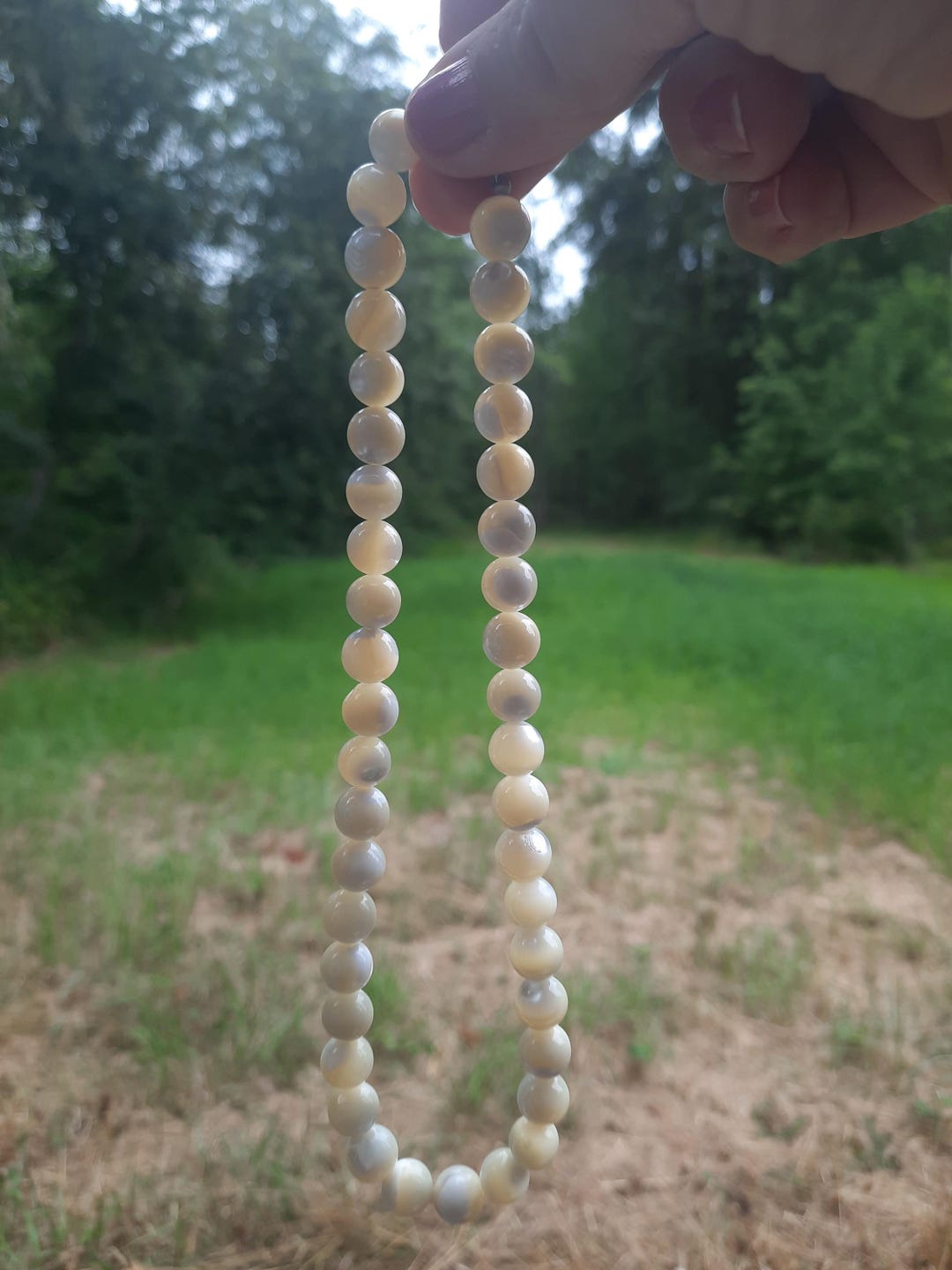 Mother of Pearl Beads Balamut Necklace - Etsy