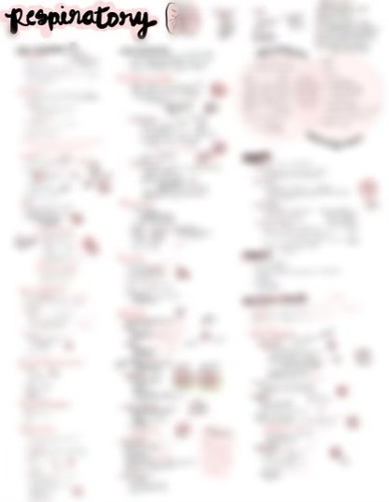 Pediatric Respiratory Nursing Notes Cheat Sheet - Etsy