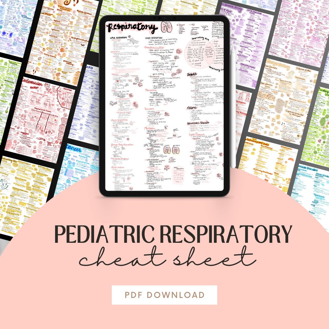Pediatric Respiratory Nursing Notes Cheat Sheet - Etsy