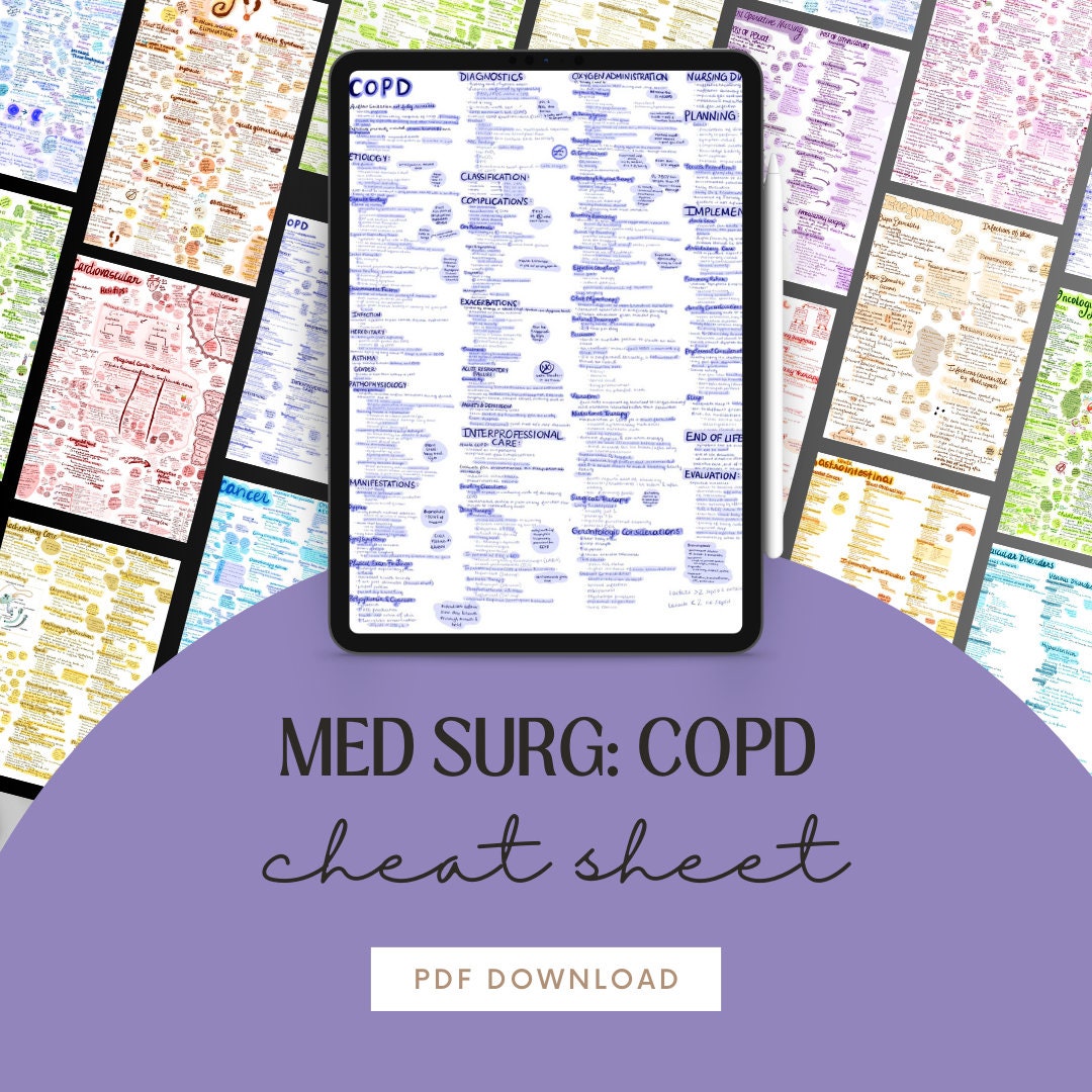 Med Surg COPD Nursing Notes Cheat Sheet - Etsy UK