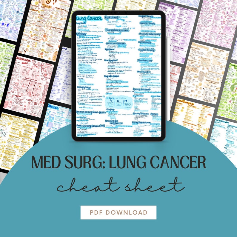 Med Surg: Lung Cancer Nursing Notes Cheat Sheet - Etsy