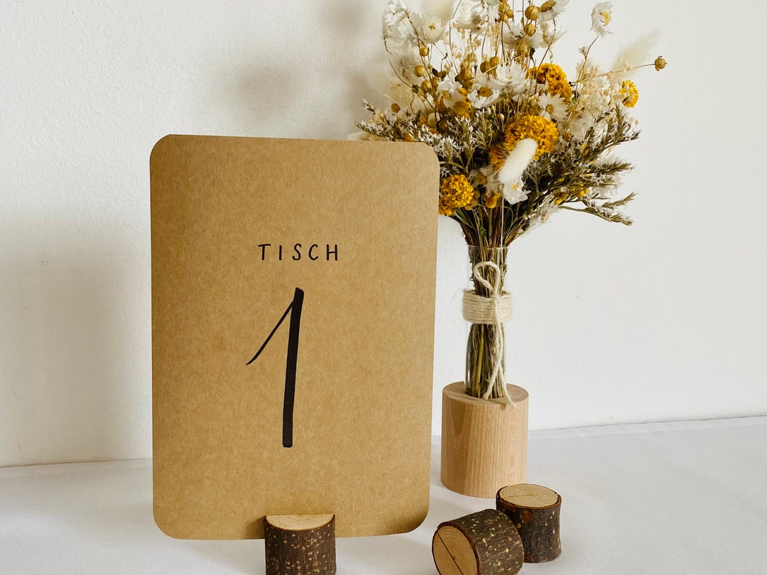 Place Cards Kraft Paper Table Numbers Table Decoration Wedding Baptism ...