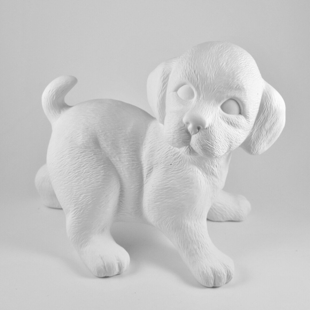 Ceramic Puppy Dog Standing or Sitting- Ready to Paint Craft Party Gift ...
