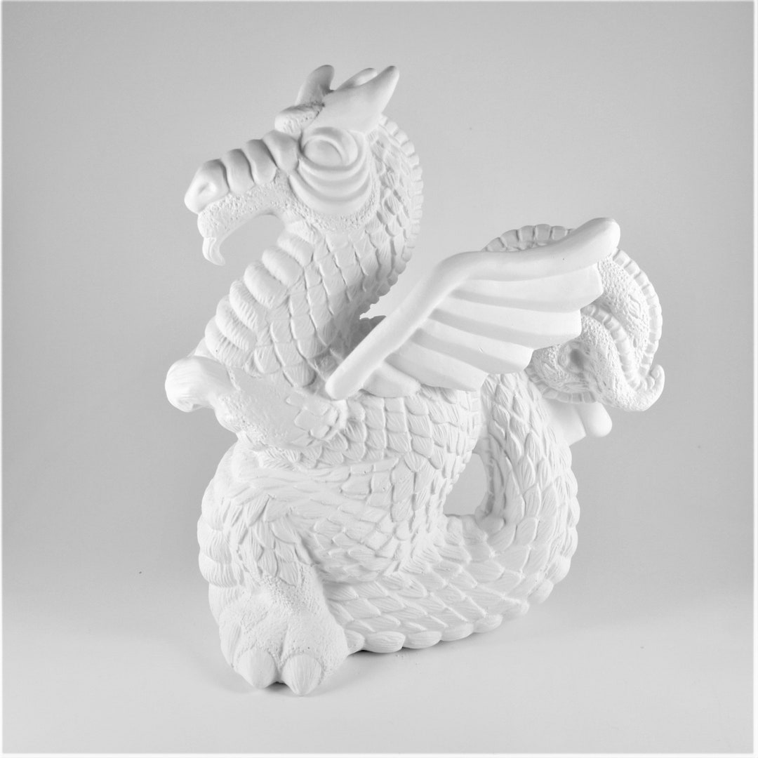Ceramic Large Dragon - Ready to Paint Craft Party Gift Paintable DIY - Etsy