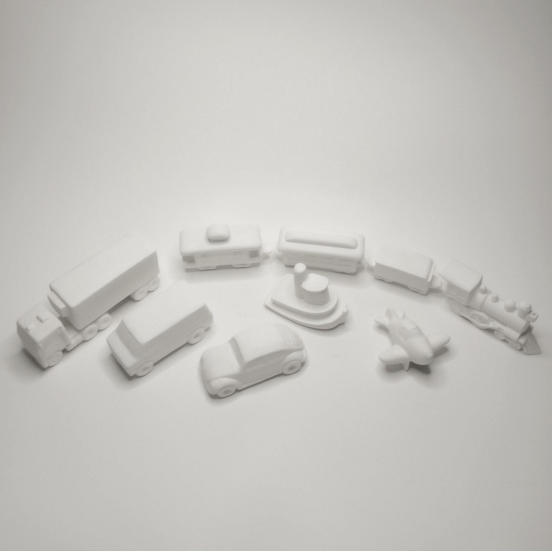 Ceramic Mini Vehicle Pack 10 Pc - Ready to Paint Craft Party Birthday ...