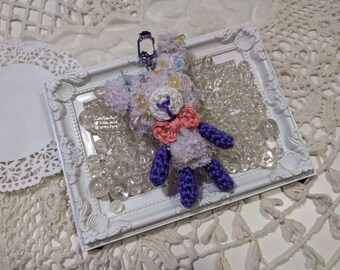 Fuzzy Bunny Keychain - Etsy