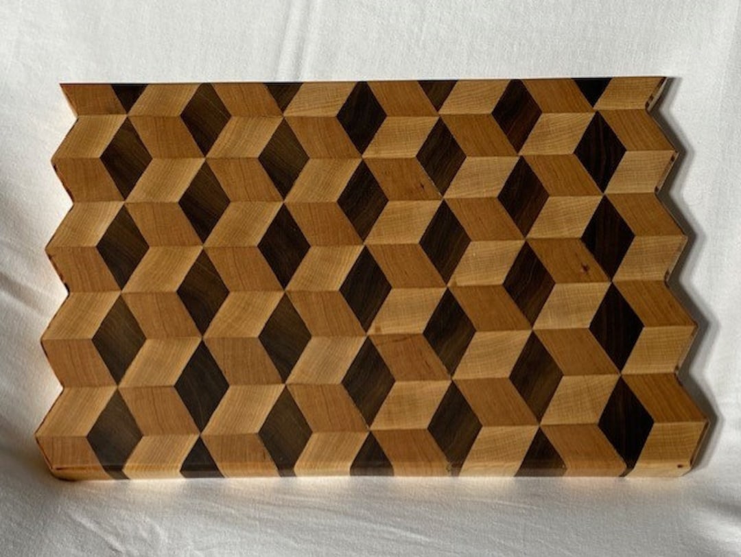 3D Cube Cutting Board - Etsy