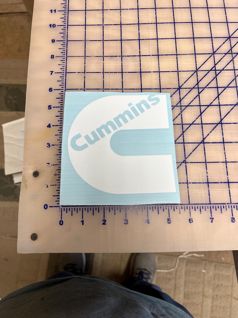 Cummins Logo Decal Sticker 5inch by 5inch Outdoor Sticker in White auto ...