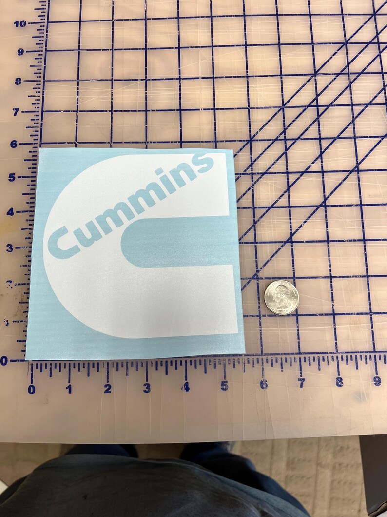 Cummins Logo Decal Sticker 5inch by 5inch Outdoor Sticker in White auto ...