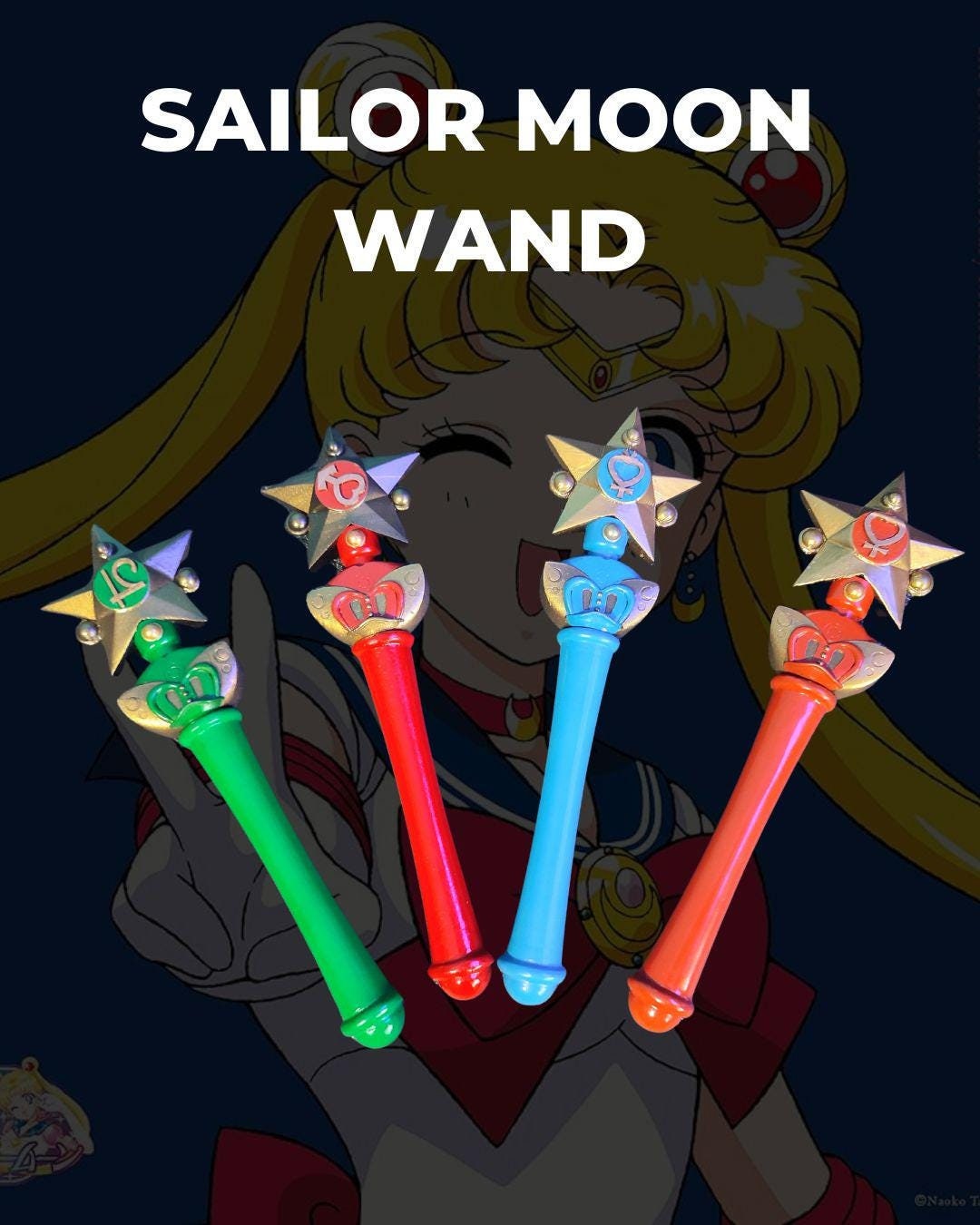 Mercury, Venus, Mars and Jupiter Star Stick Transformation Wand Sailor ...