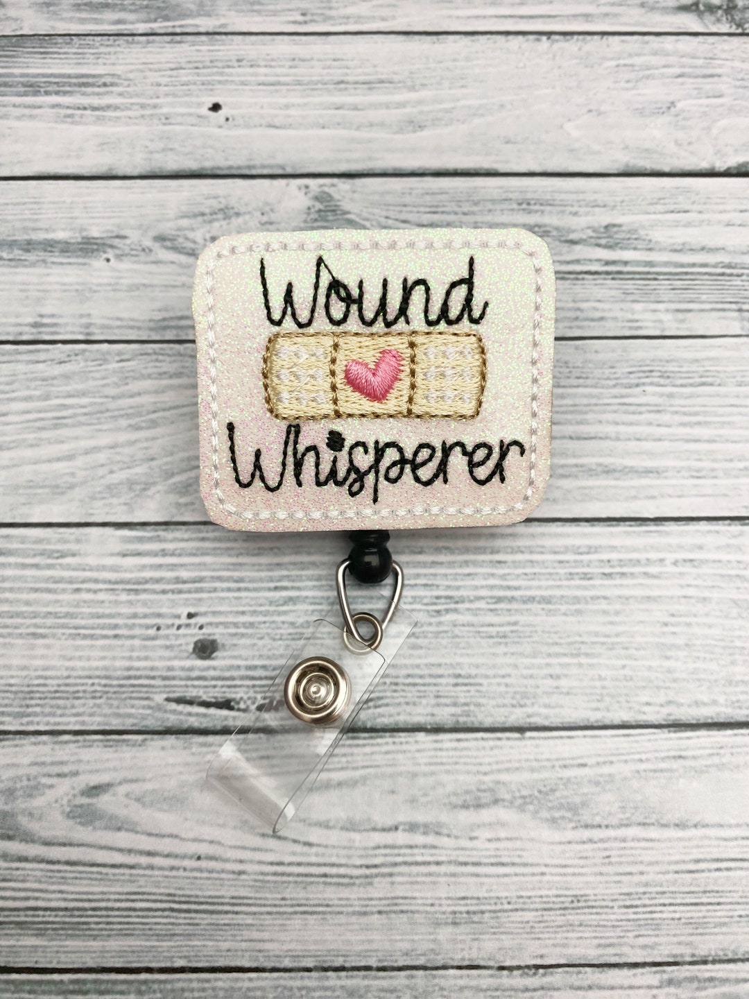 Wound Whisperer Pediatric Nurse Badges Er Nurse Badge Reel Badge Holder ...